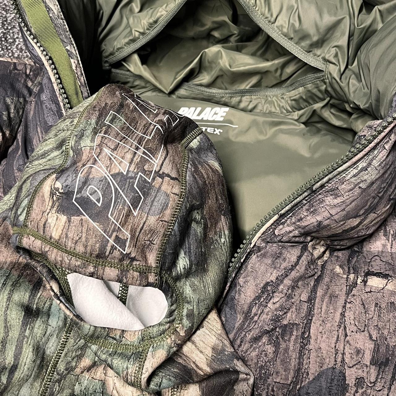 Palace Balaclava Pertex Puffer jacket in camouflage... - Depop