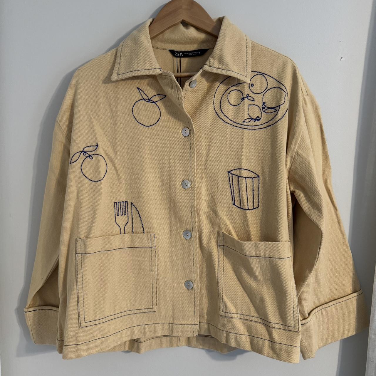 NWT embroidered Zara jacket - Depop