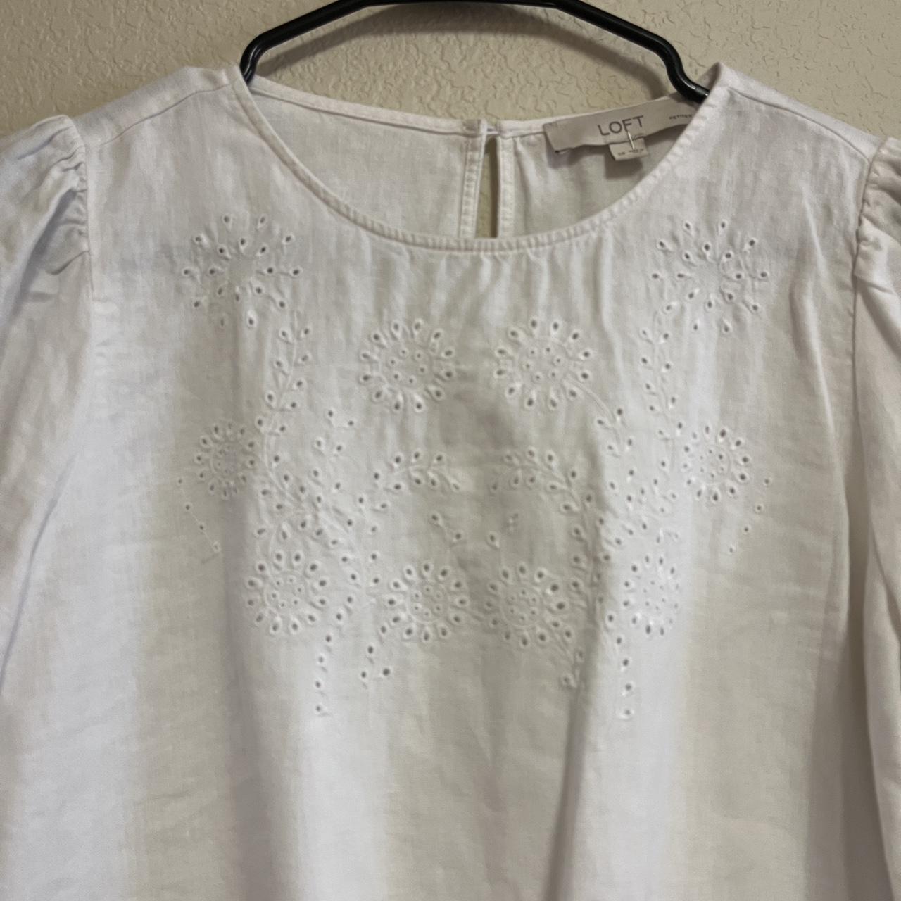 White linen blouse. The perfect classy blouse to... - Depop