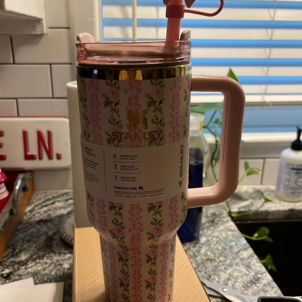 stanley floral cup brand new message before buying! - Depop