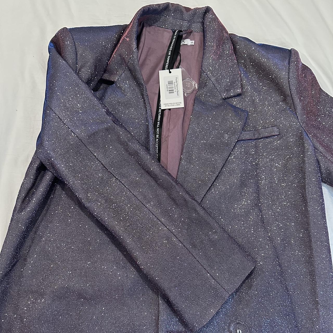 SLA the label Paloma purple sparkly blazer size... - Depop
