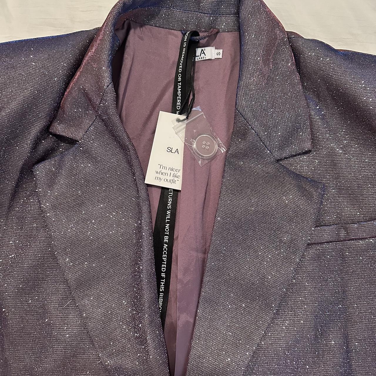 SLA the label Paloma purple sparkly blazer size... - Depop