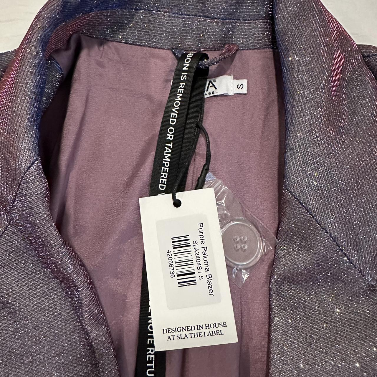 SLA the label Paloma purple sparkly blazer size... - Depop