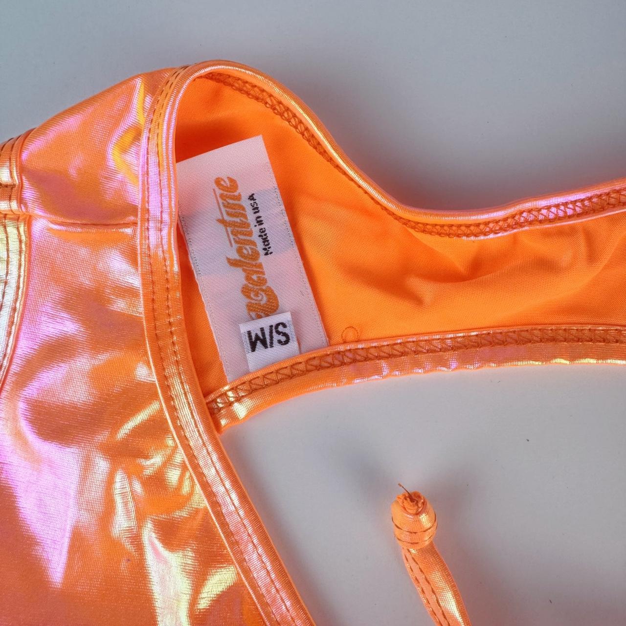 Dolls Kill holographic orange rave outfit. Super... - Depop