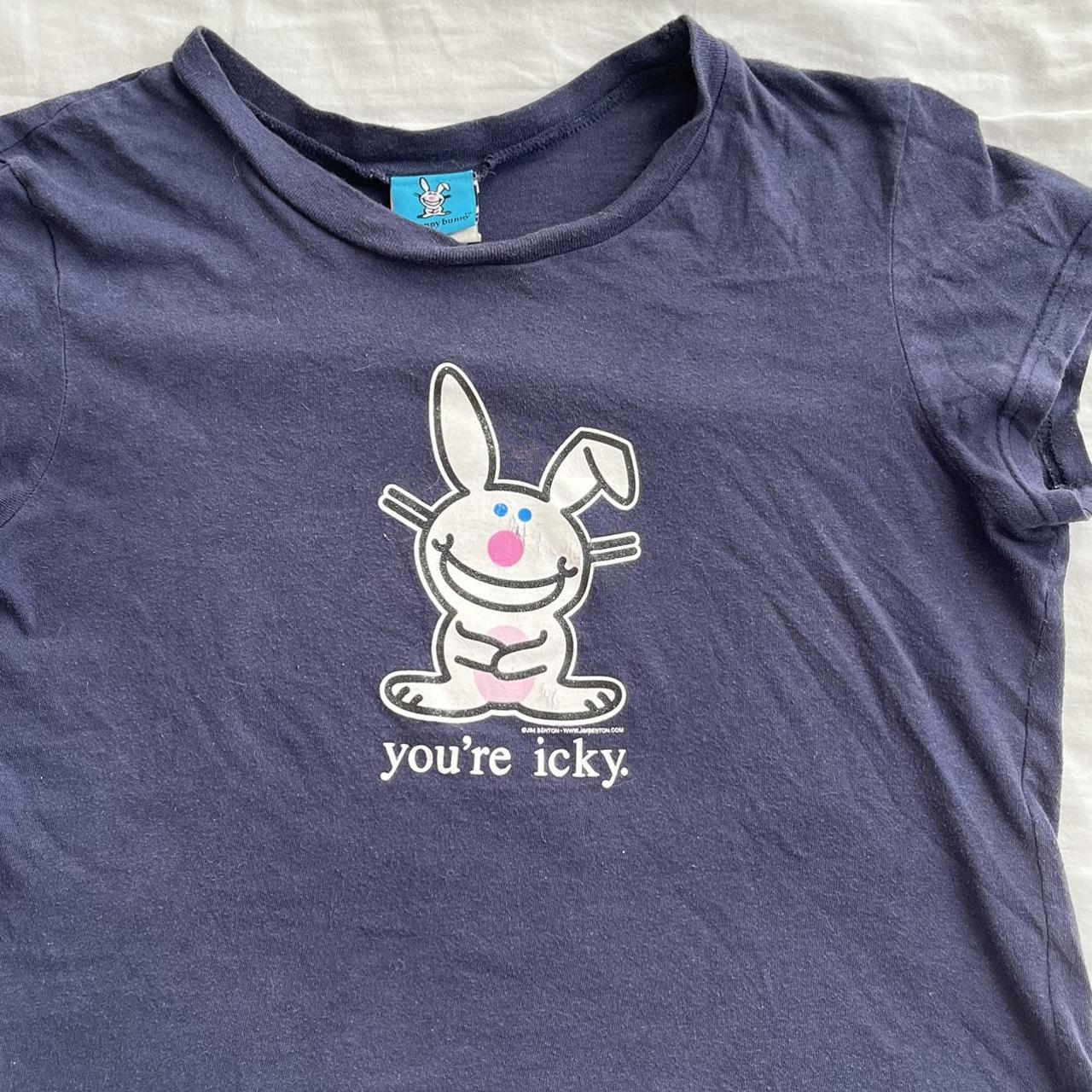 vintage it’s happy bunny tee with a “you’re icky”... - Depop