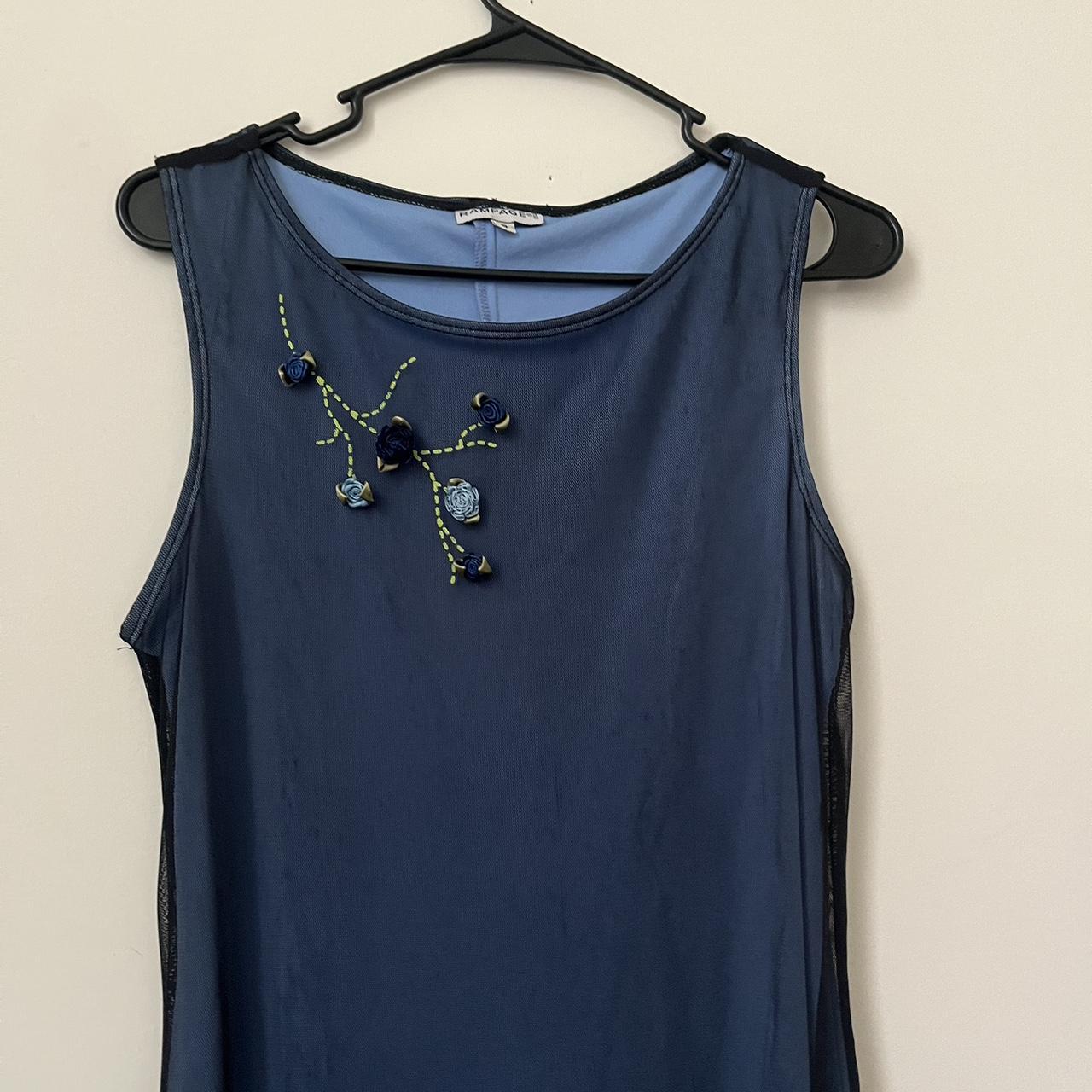 vintage 90s rampage maxi black mesh dress with a... - Depop