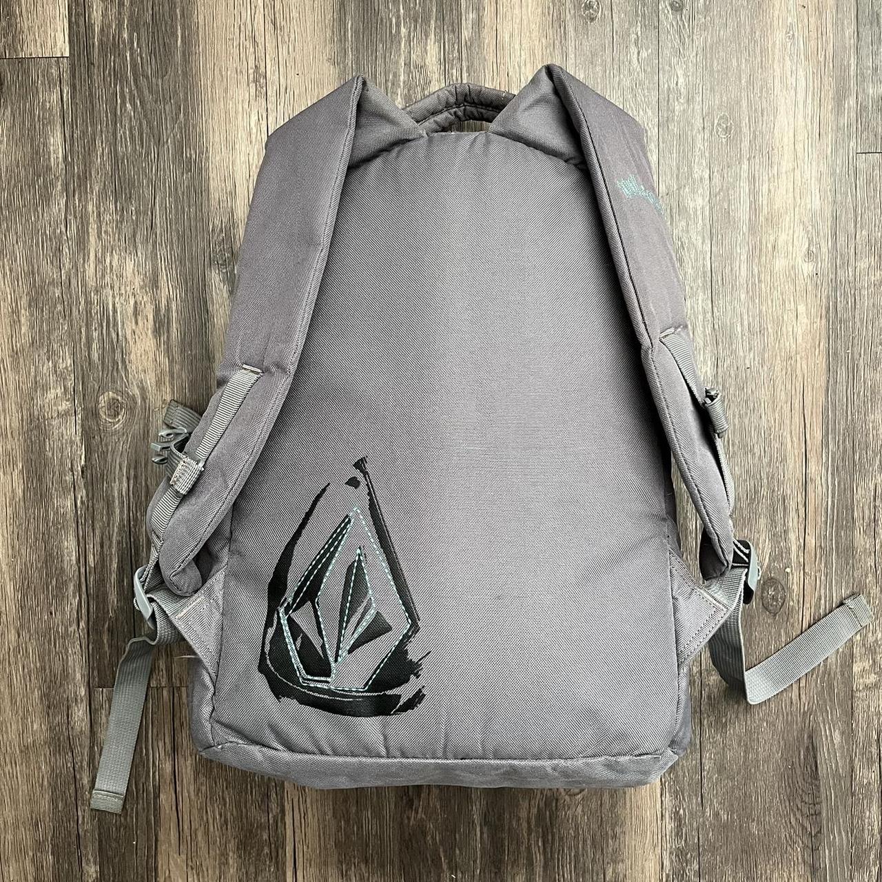 Volcom Y2K Vintage Backpack Grey/ Blue #volcom... - Depop