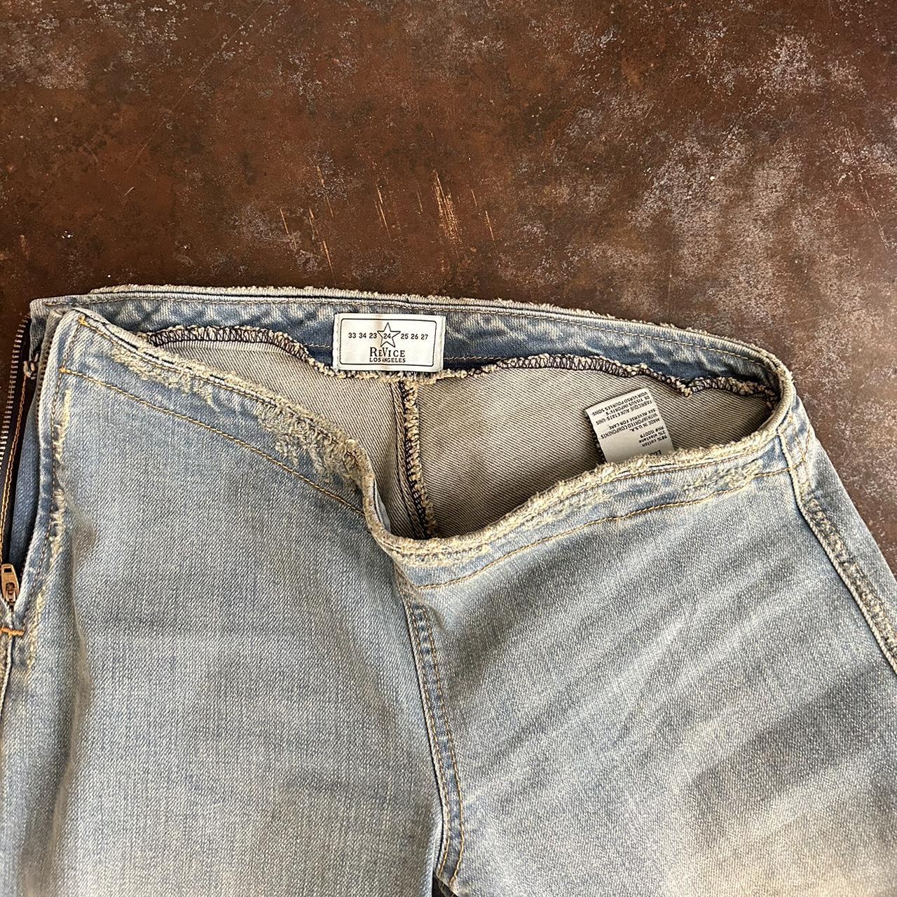 REVICE DENIM low rise light washed slanted jeans!!... - Depop