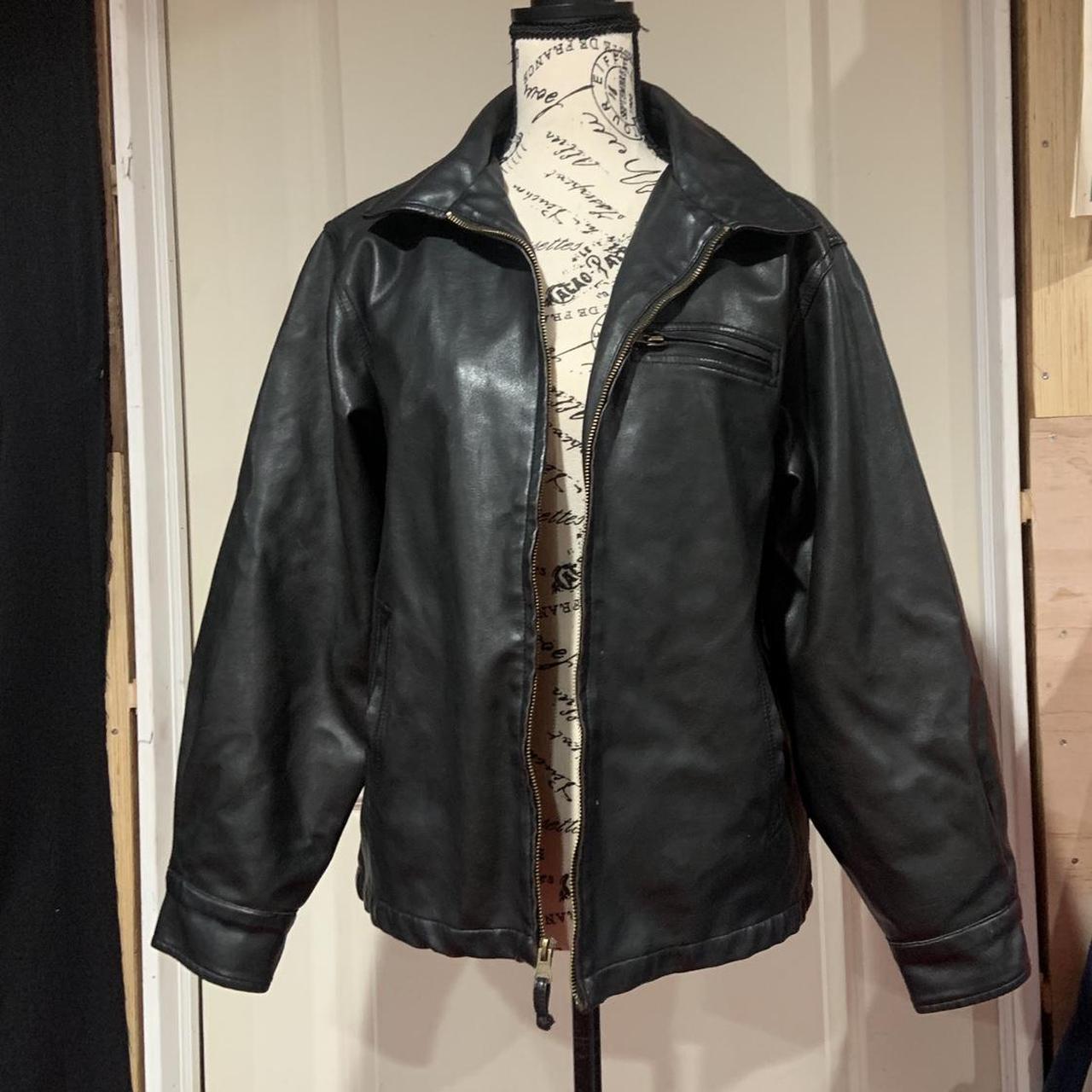 Leather bomber jacket by Hawke and Co Would best... - Depop