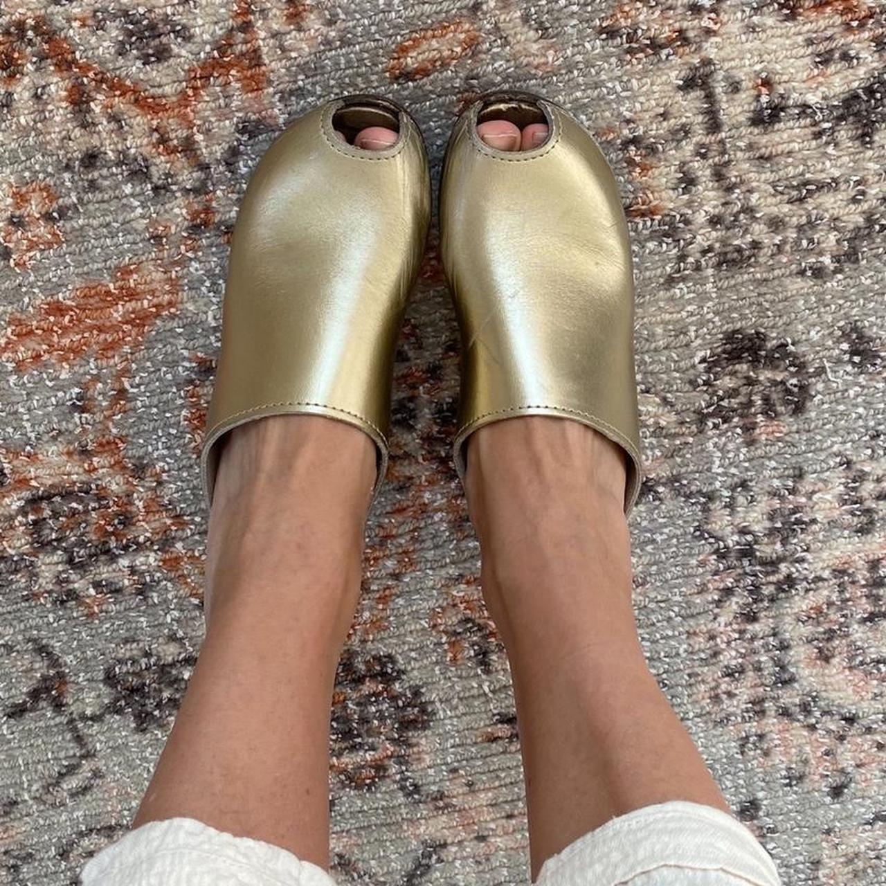 Sven Women's Gold Clogs | Depop