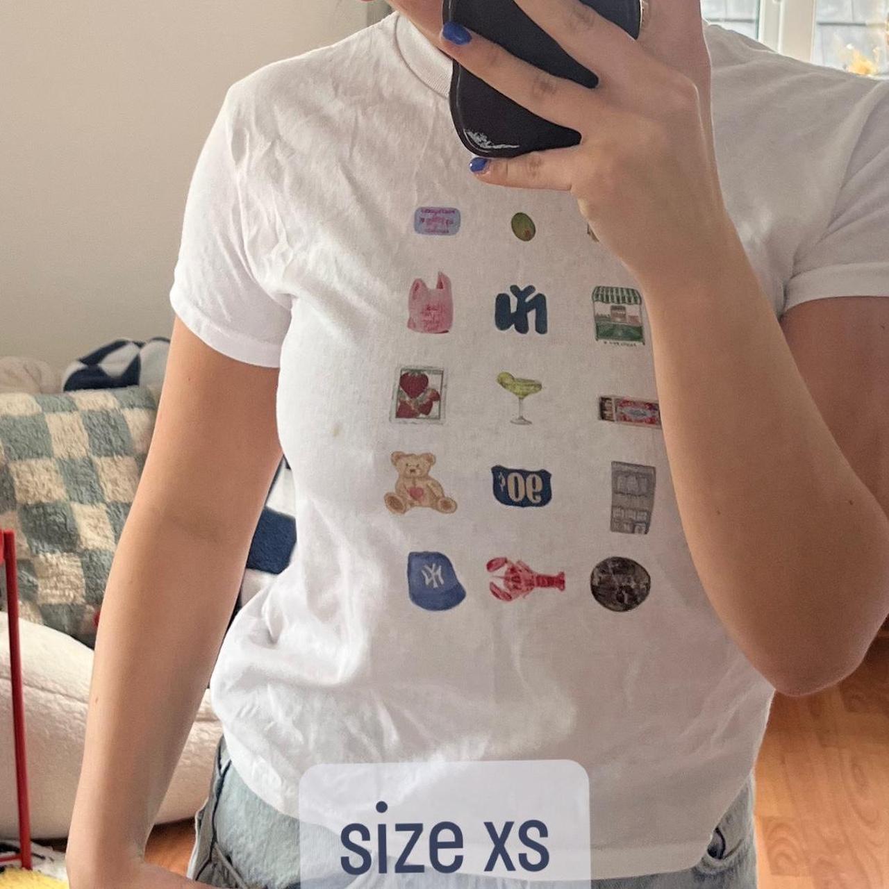 some size photos of our baby tees and regular tees - Depop