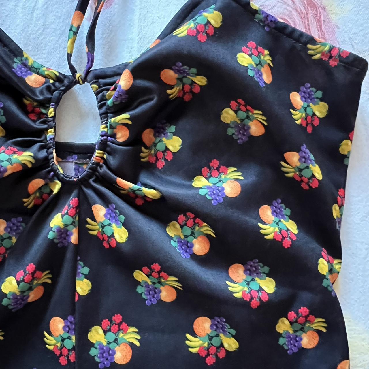 Black colorful bundle of fruit tank top, it feels... - Depop