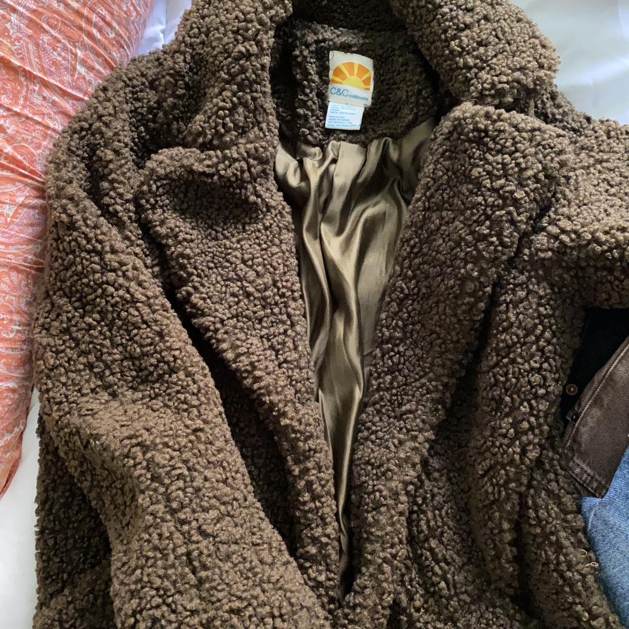 Deep olive green, teddy fuzzy jacket! So comfy and... - Depop