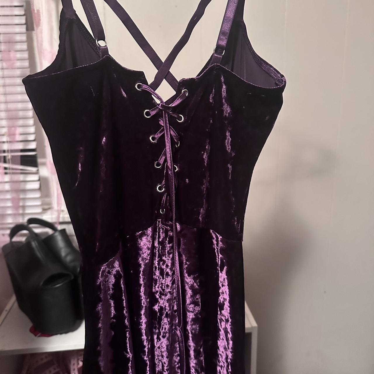 24 hrs / iron fist strappy velvet witch dress Size... - Depop