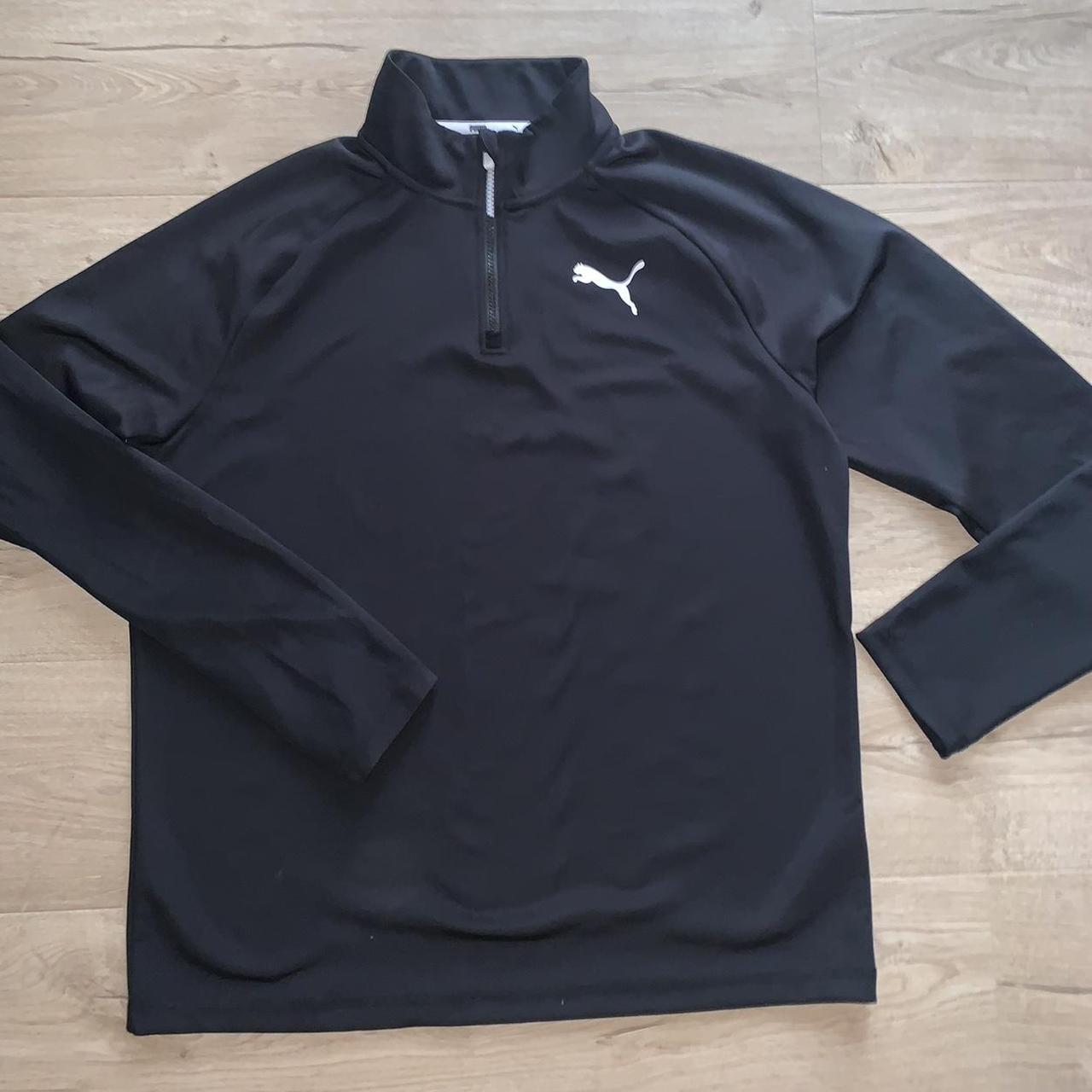 Black Puma training tracksuit top... - Depop