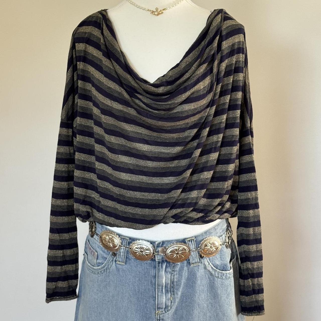 Y2K bat wing sweater top stretchy knit top from the... | Depop