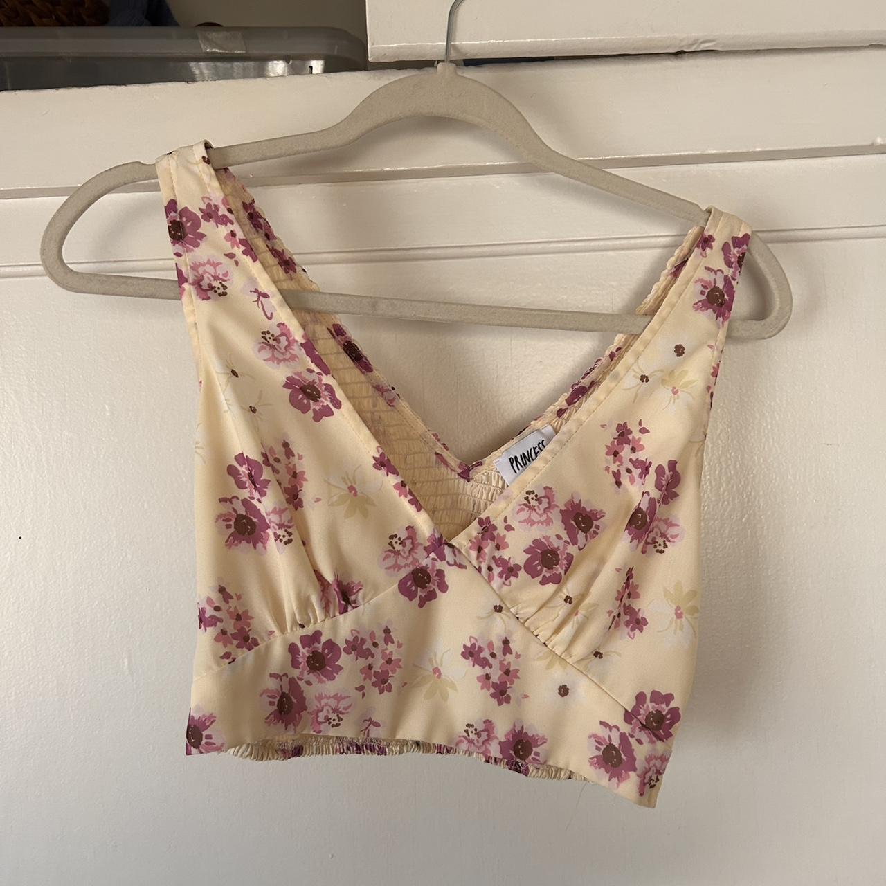 PRINCESS POLLY TANK Cropped side zip silky top fits... | Depop