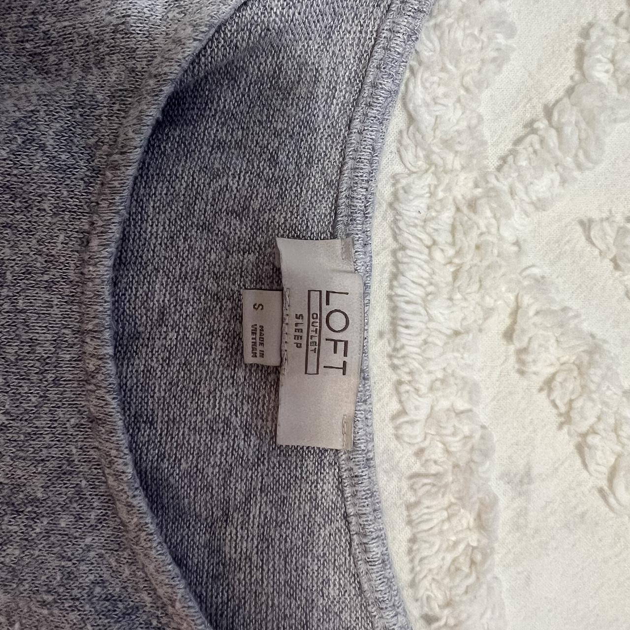 grey loft sleepwear top no visible flaws size... - Depop