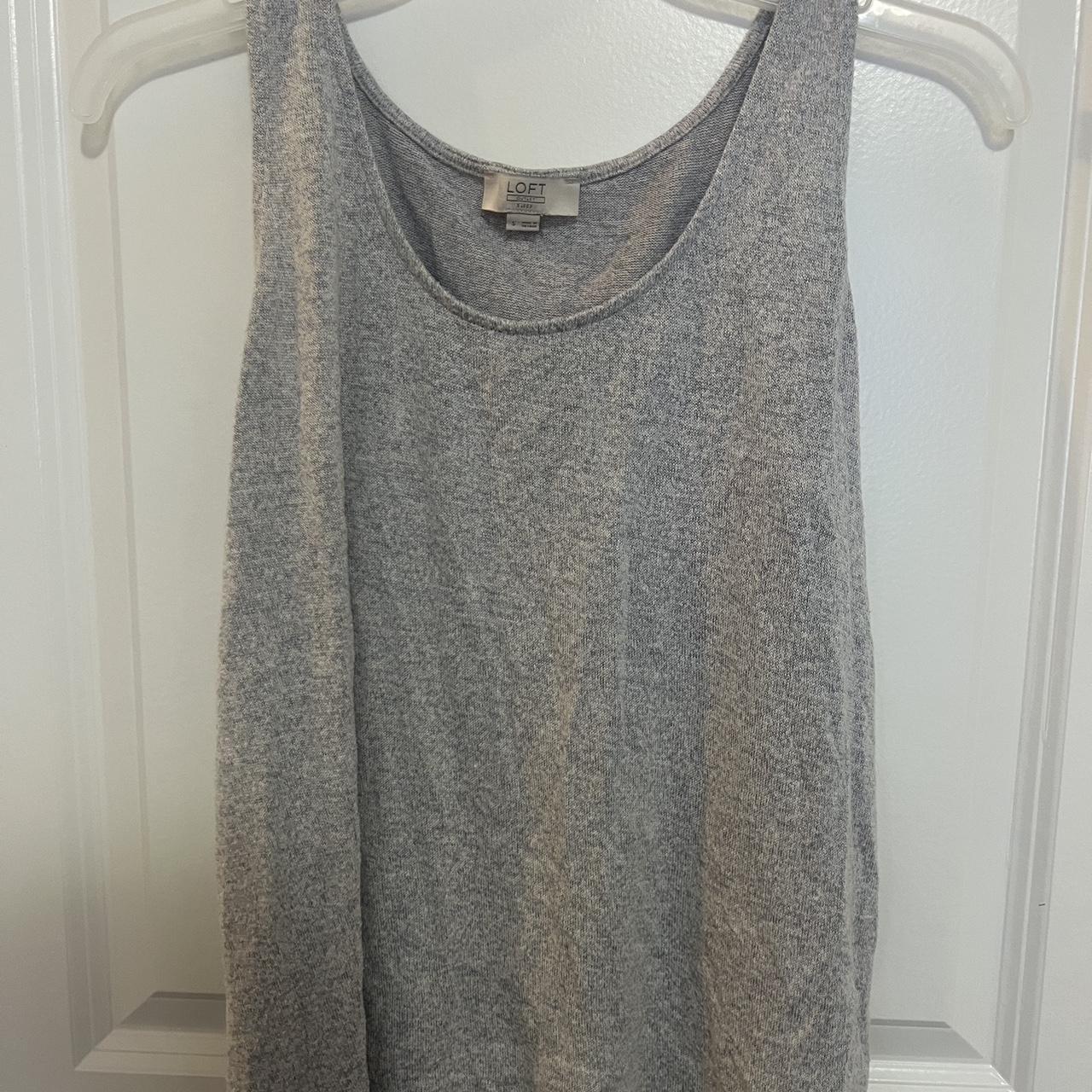 grey loft sleepwear top no visible flaws size... - Depop