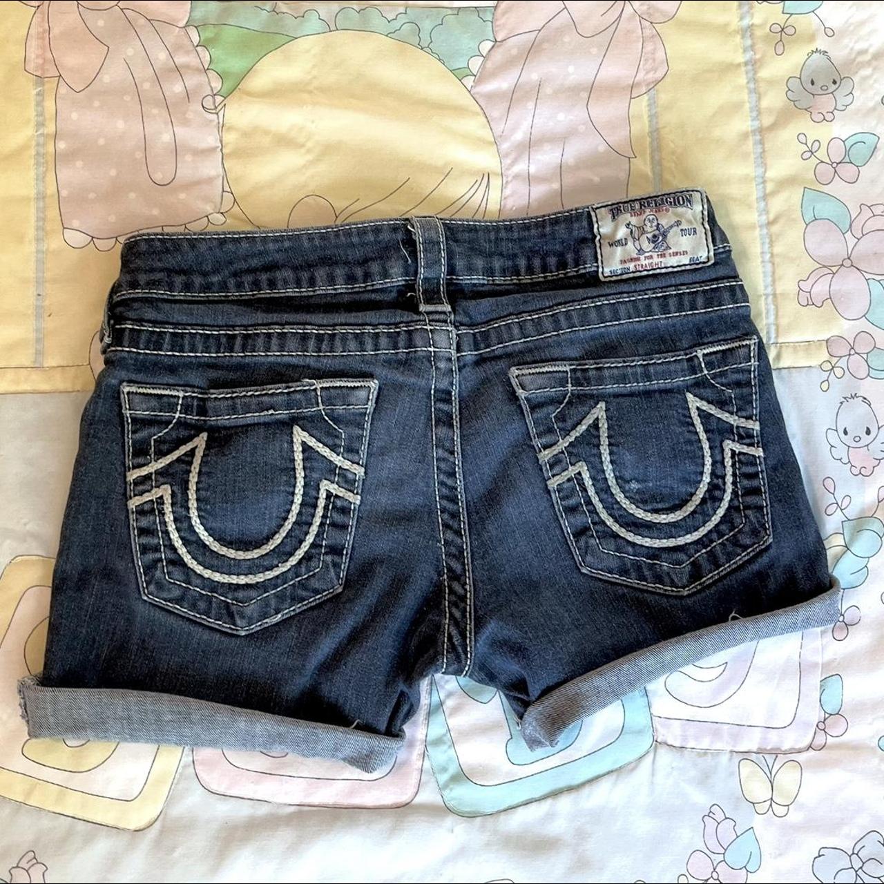 🧚🏼‍♀️ true religion denim shorts 🧚🏼‍♀️ so cute and... - Depop