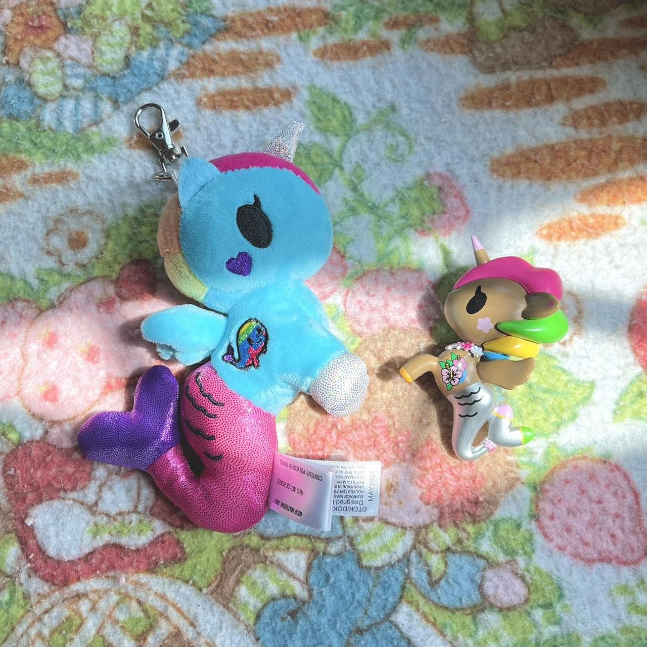 tokidoki plush keychain & boxed mermicorn figurine... - Depop