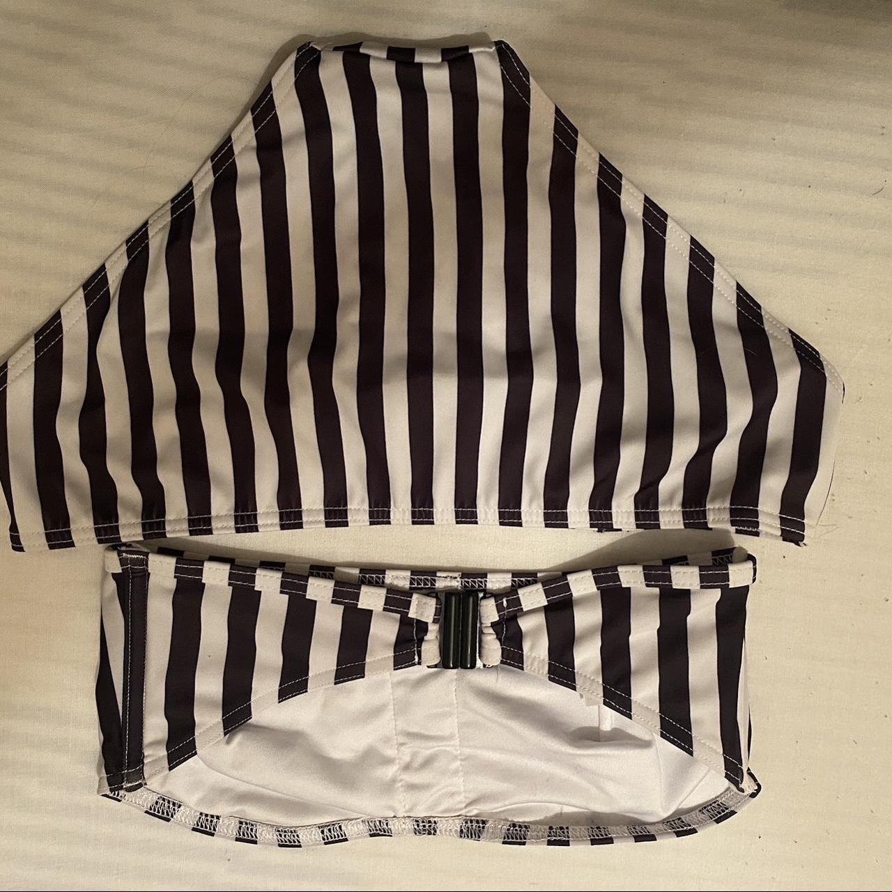 Striped asos swim bikini Worn once Perfect condition - Depop