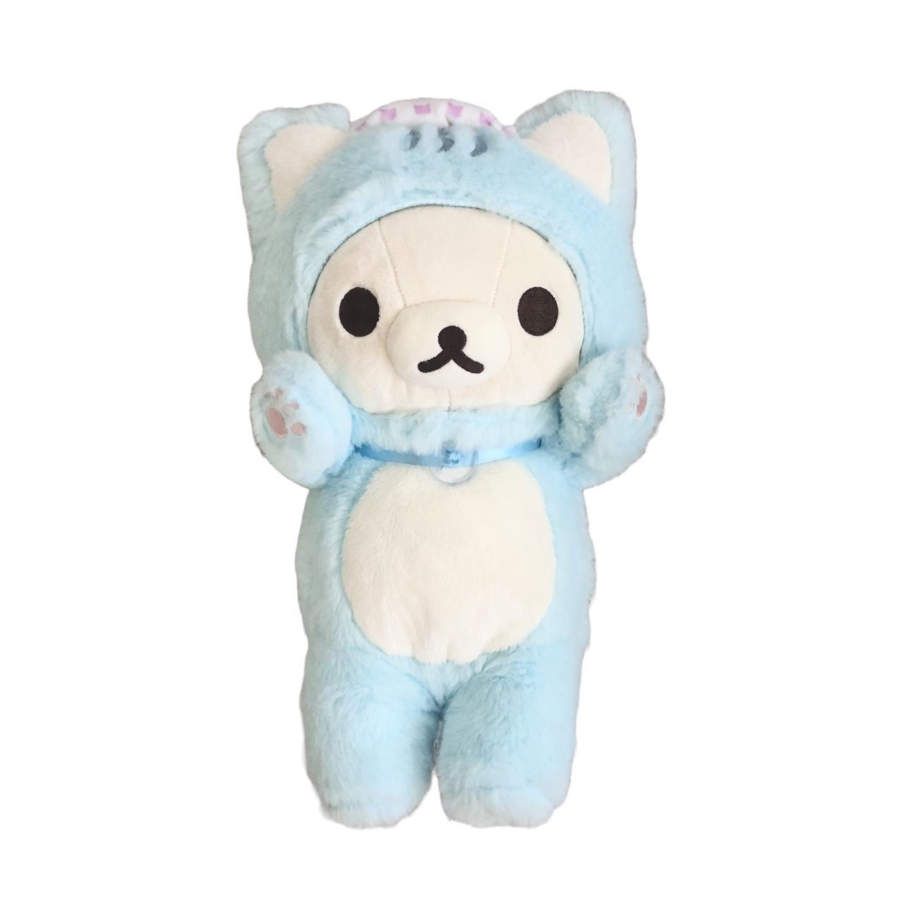 Korilakkuma light blue cat plush -Approximately... - Depop