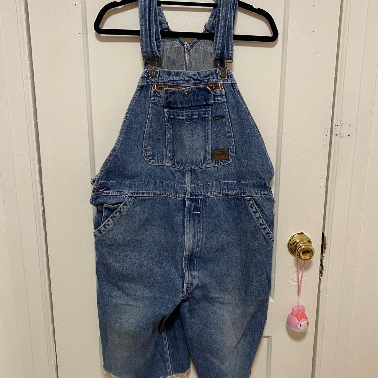Cropped Medium/Large Schmidt Overalls - Depop