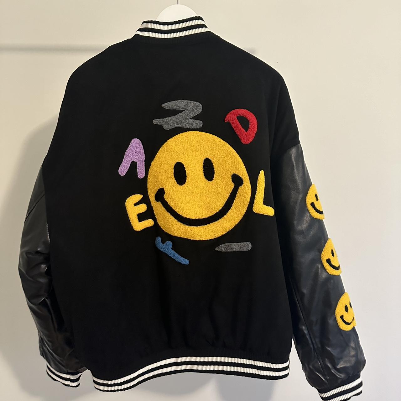 Smiley Varsity Jacket - Depop