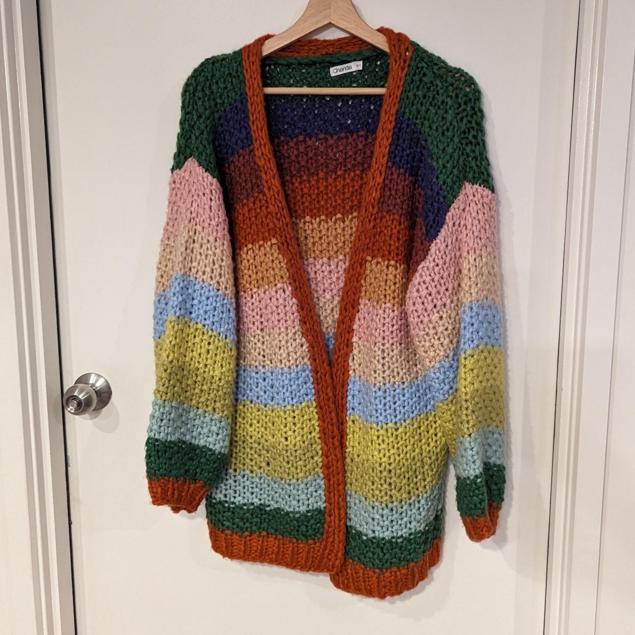 Multicolour ghanda cardigan. Size M/L, only worn a... - Depop