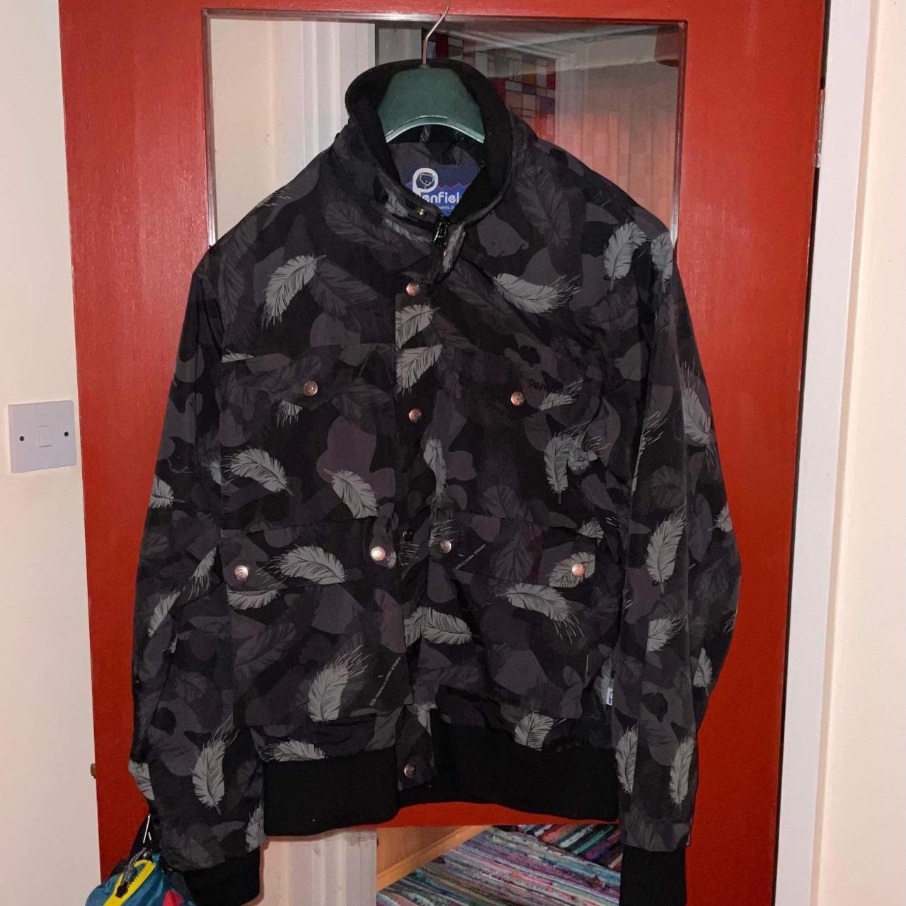 Penfield mens unlined jacket. Grey feather pattern... - Depop