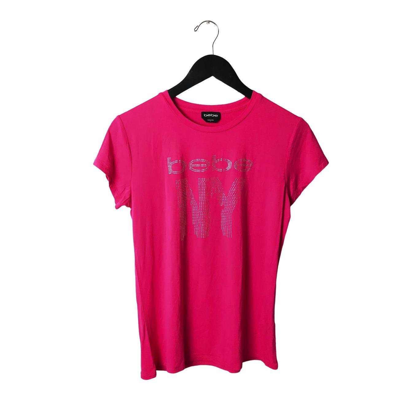 Bebe Women's Pink T-shirt | Depop