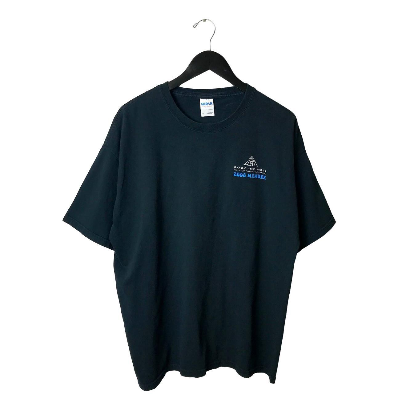 00s Vintage Thrashed Gildan Rock And Roll T Shirt... - Depop