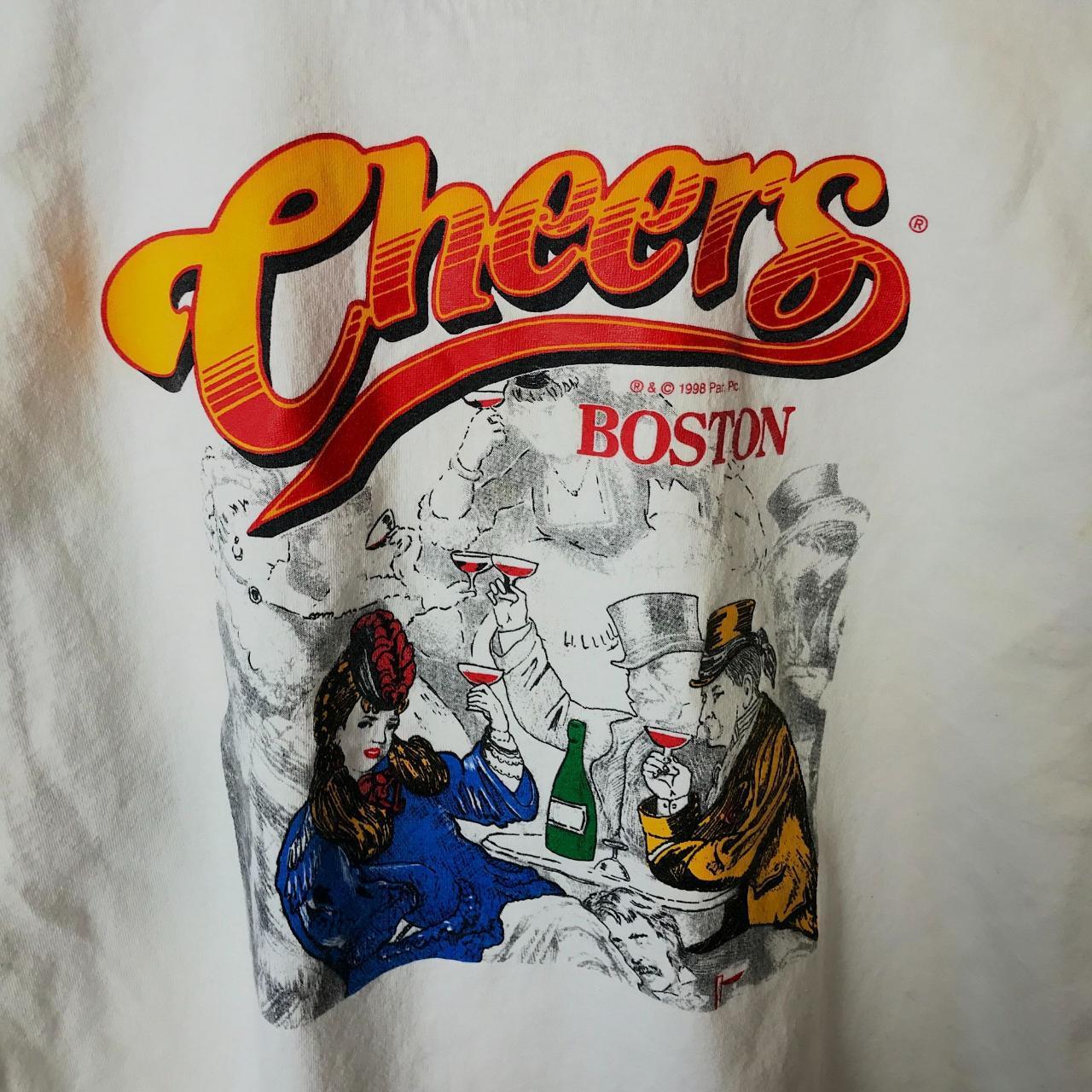 1998 Vintage Distressed Cheers Boston T Shirt 90s... - Depop