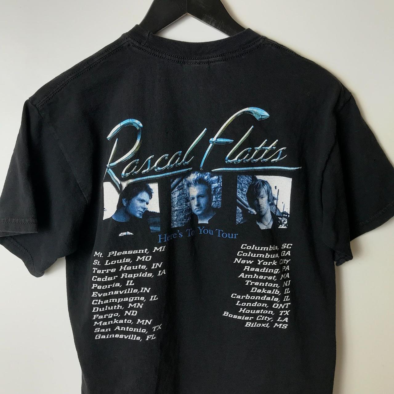 00s Vintage Rascal Flatts T Shirt Here's To You Tour... - Depop