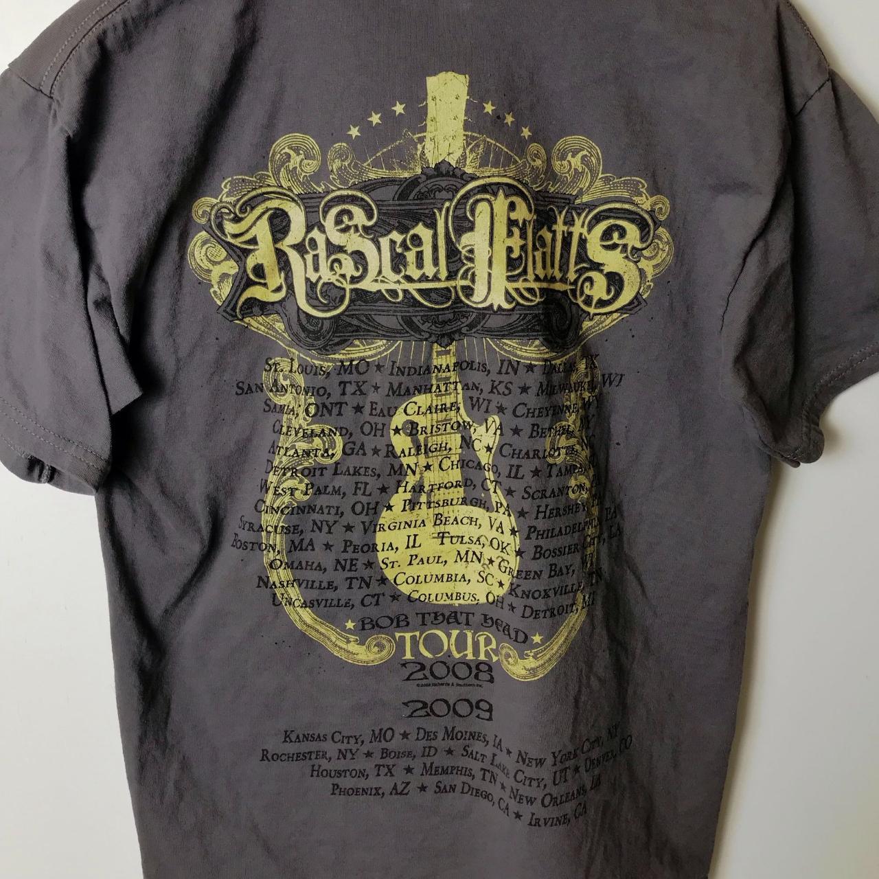 00s Vintage Rascal Flatts Bob Your Head Tour T Shirt... - Depop