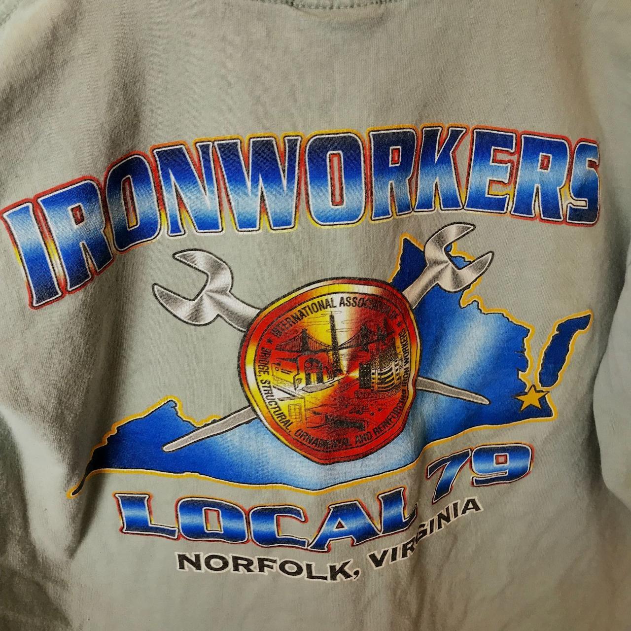 90s Y2K Vintage Iron Workers Local 79 Norfolk... - Depop