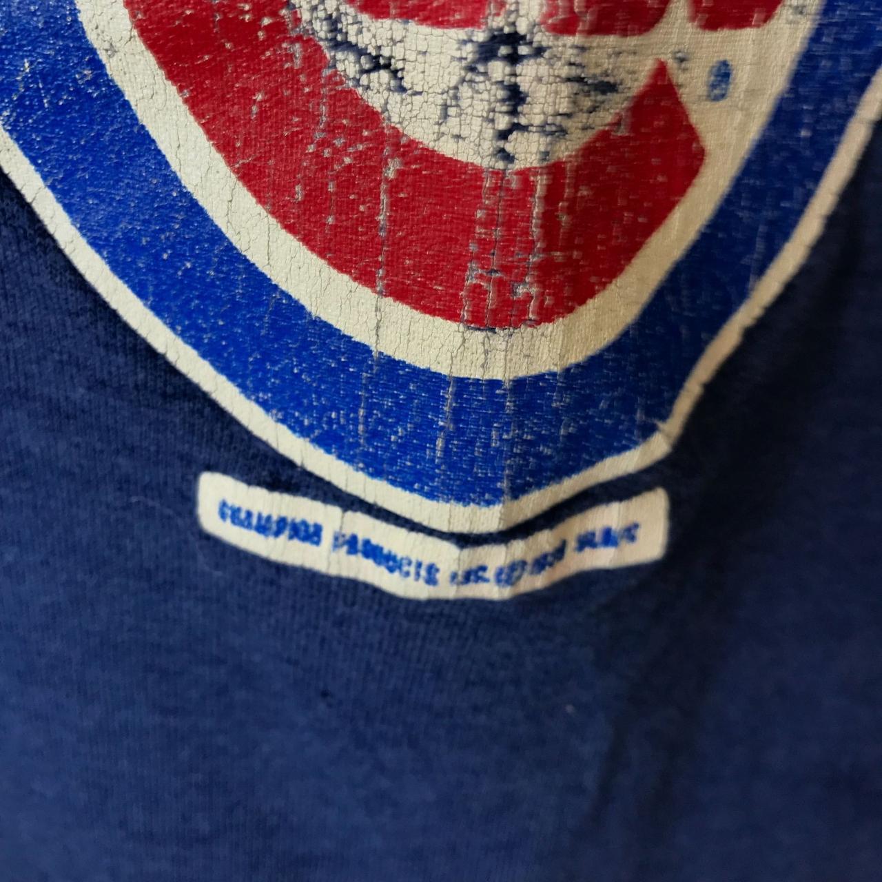 70s 80s Vintage Chicago Cubs Logo T Shirt MLB Single... - Depop