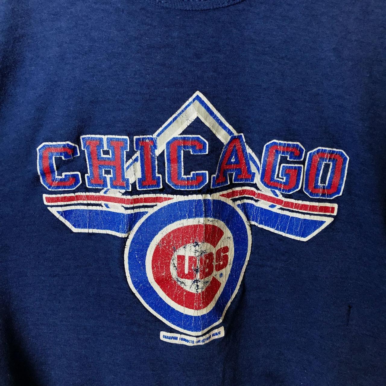 70s 80s Vintage Chicago Cubs Logo T Shirt MLB Single... - Depop