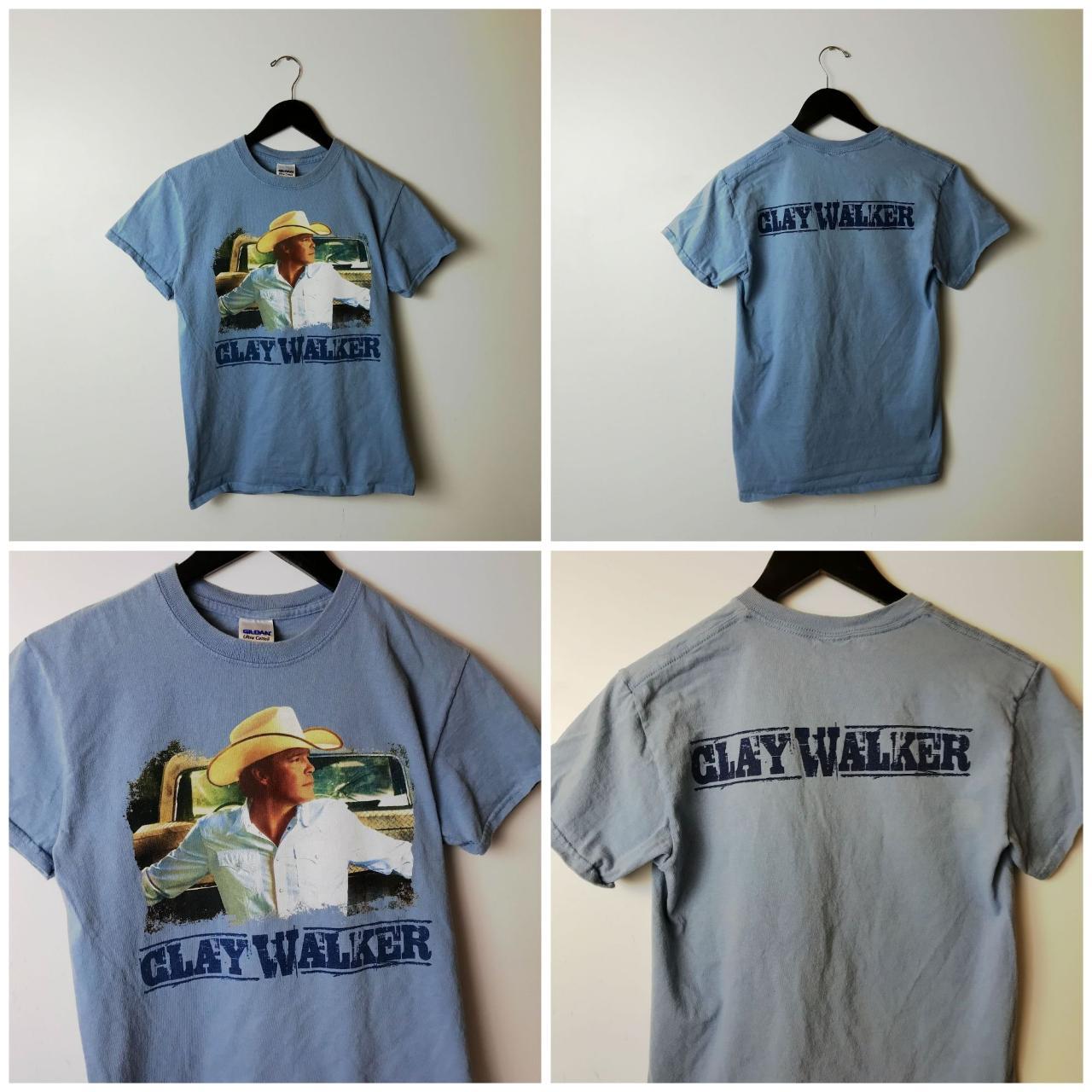 Vintage Gildan Clay Walker Cowboy T Shirt Country... - Depop