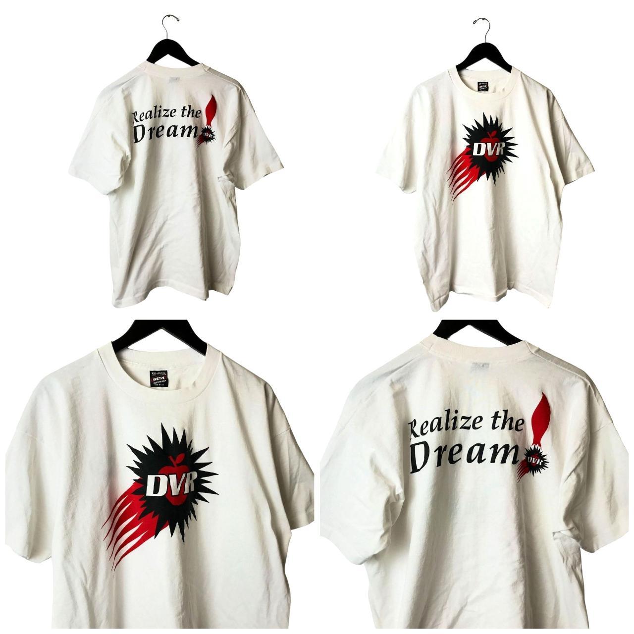 90s Vintage Realize the Dream DVR T Shirt USA Single... - Depop