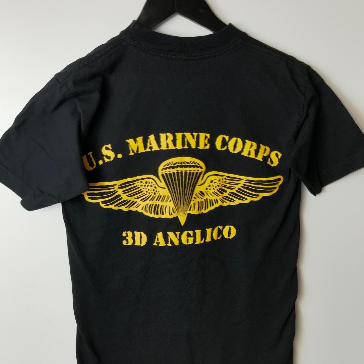 Vintage US Marine Corps 3D Anglico T Shirt USA Adult... - Depop
