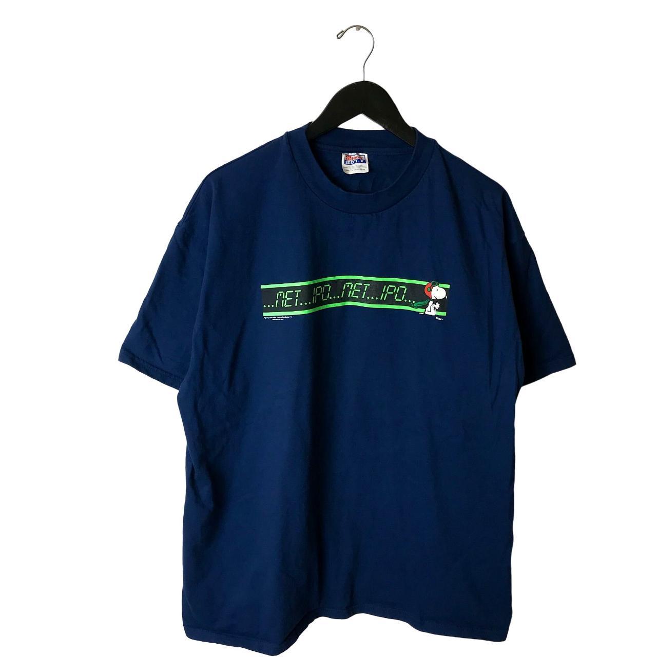 Vintage Metlife Snoopy T Shirt Adult Blue XL Extra... - Depop