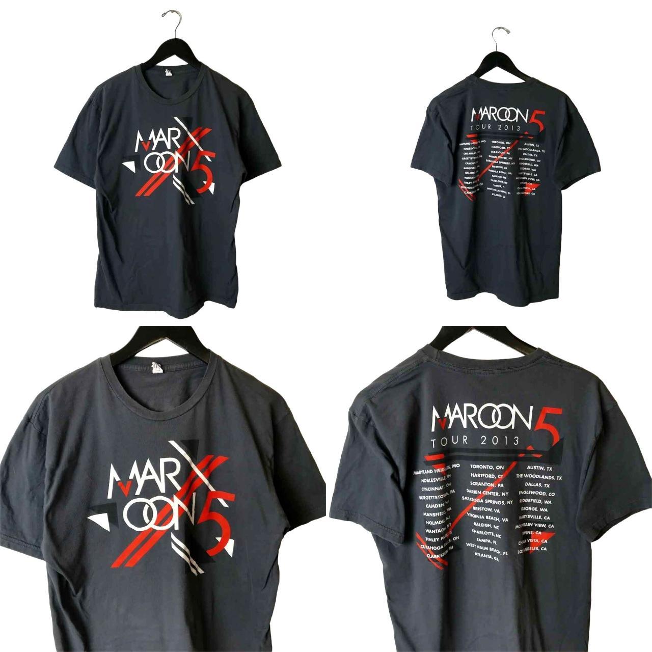2013 Maroon 5 Concert Tour T Shirt Gray XL Extra... - Depop