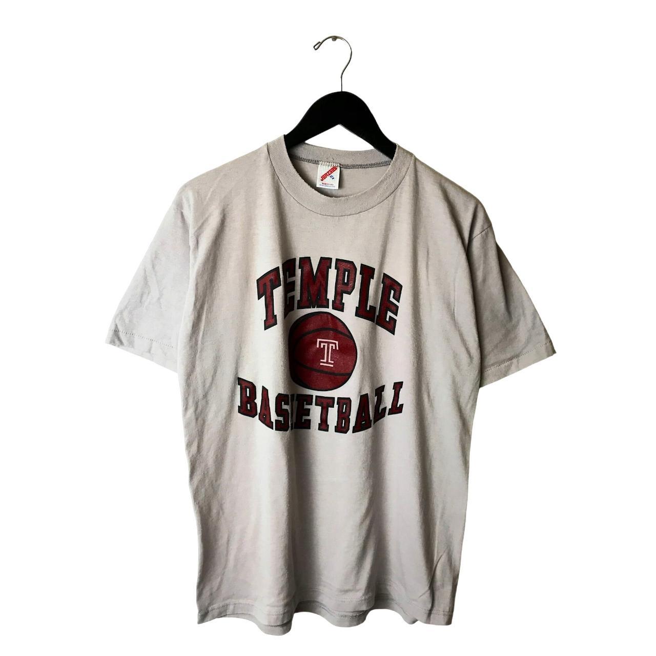80s Vintage Temple Basketball T Shirt Single Stitch... - Depop
