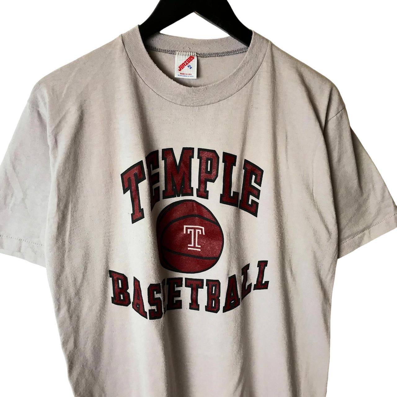Temple Basketball T Shirt 80s Vintage Single Stitch... - Depop
