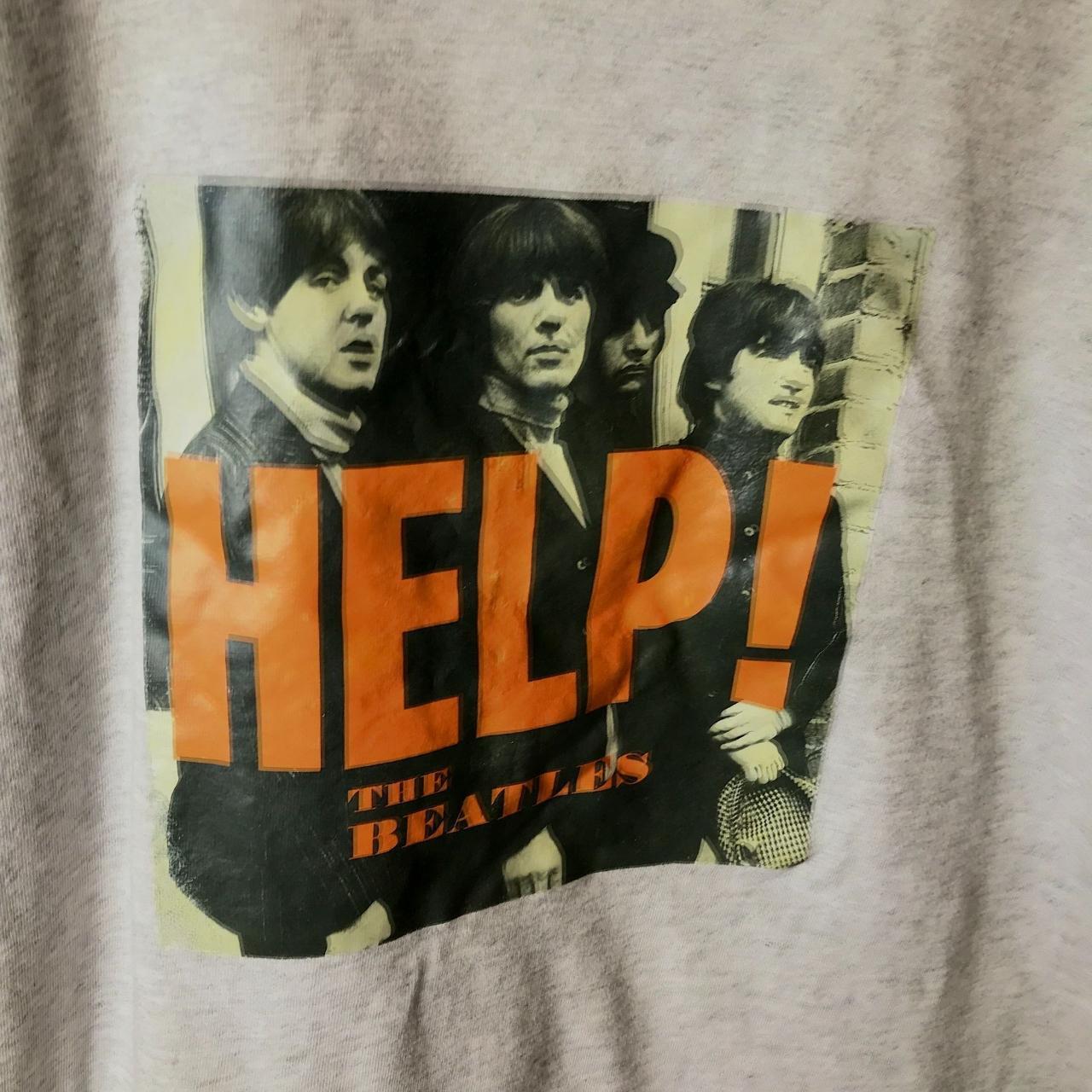 2005 Vintage The Beatles Help T Shirt Y2K Adult Gray... - Depop