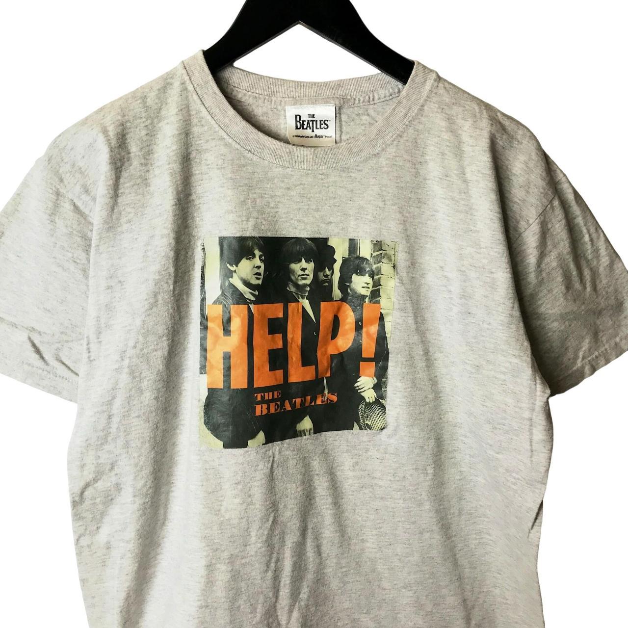 2005 Vintage The Beatles Help T Shirt Y2K Gray L... - Depop