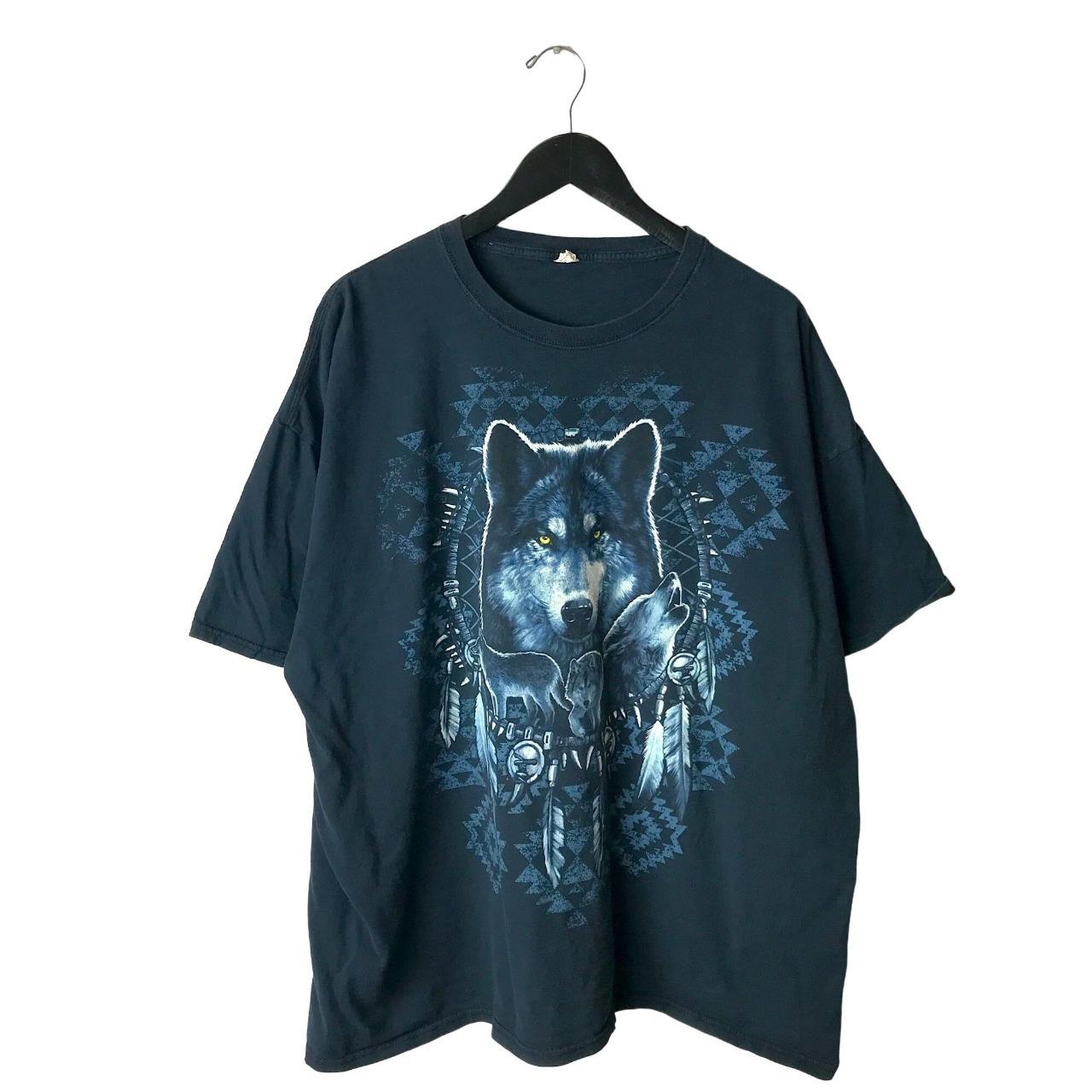 Vintage Y2K Wolf Alpha Pack Nature T Shirt Adult... - Depop