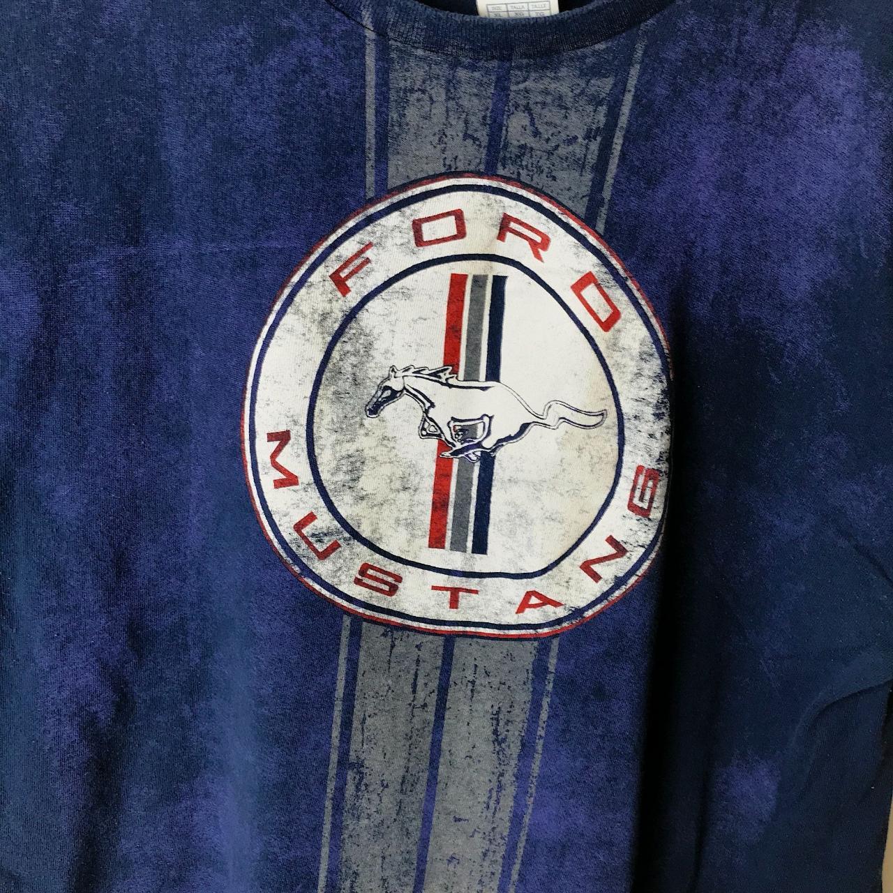 Ford Mustang Tri Bar Pony Logo T Shirt Vintage Y2K... - Depop